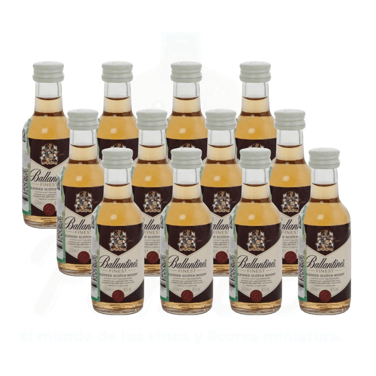 (12 piezas) Mini Whisky Ballantine´s 50 ml. – El Pomito